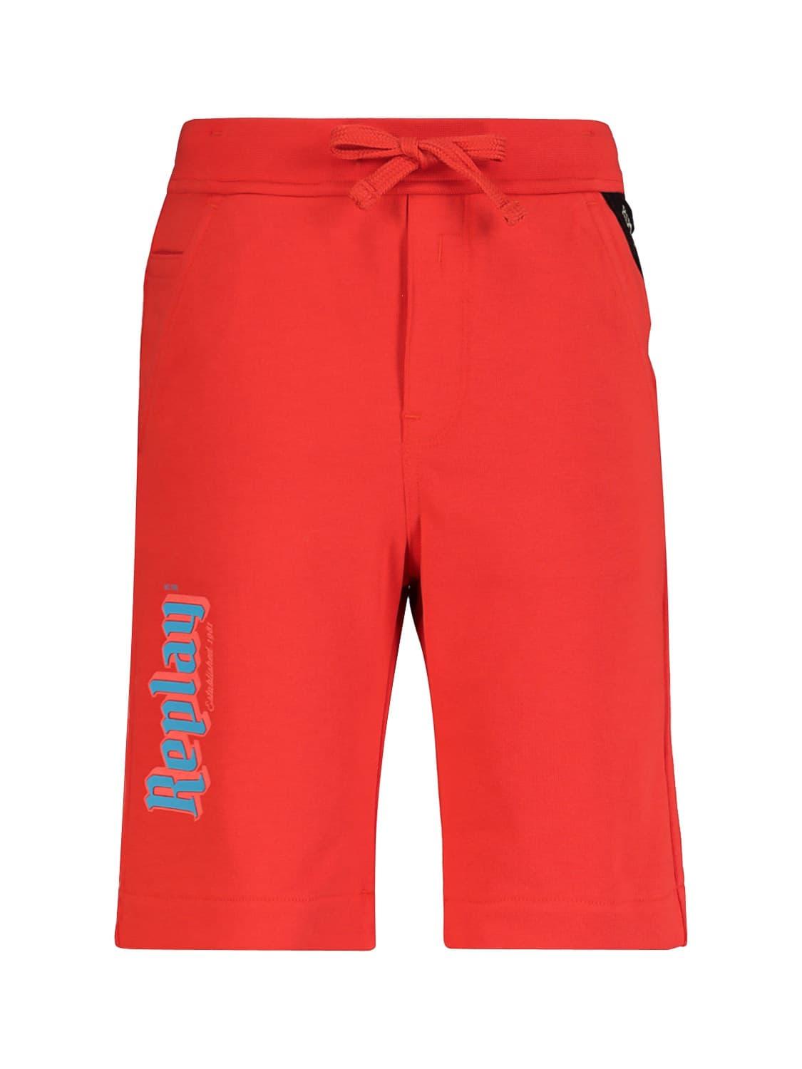 REPLAY & SONS Shorts Red for boys | NICKIS.com