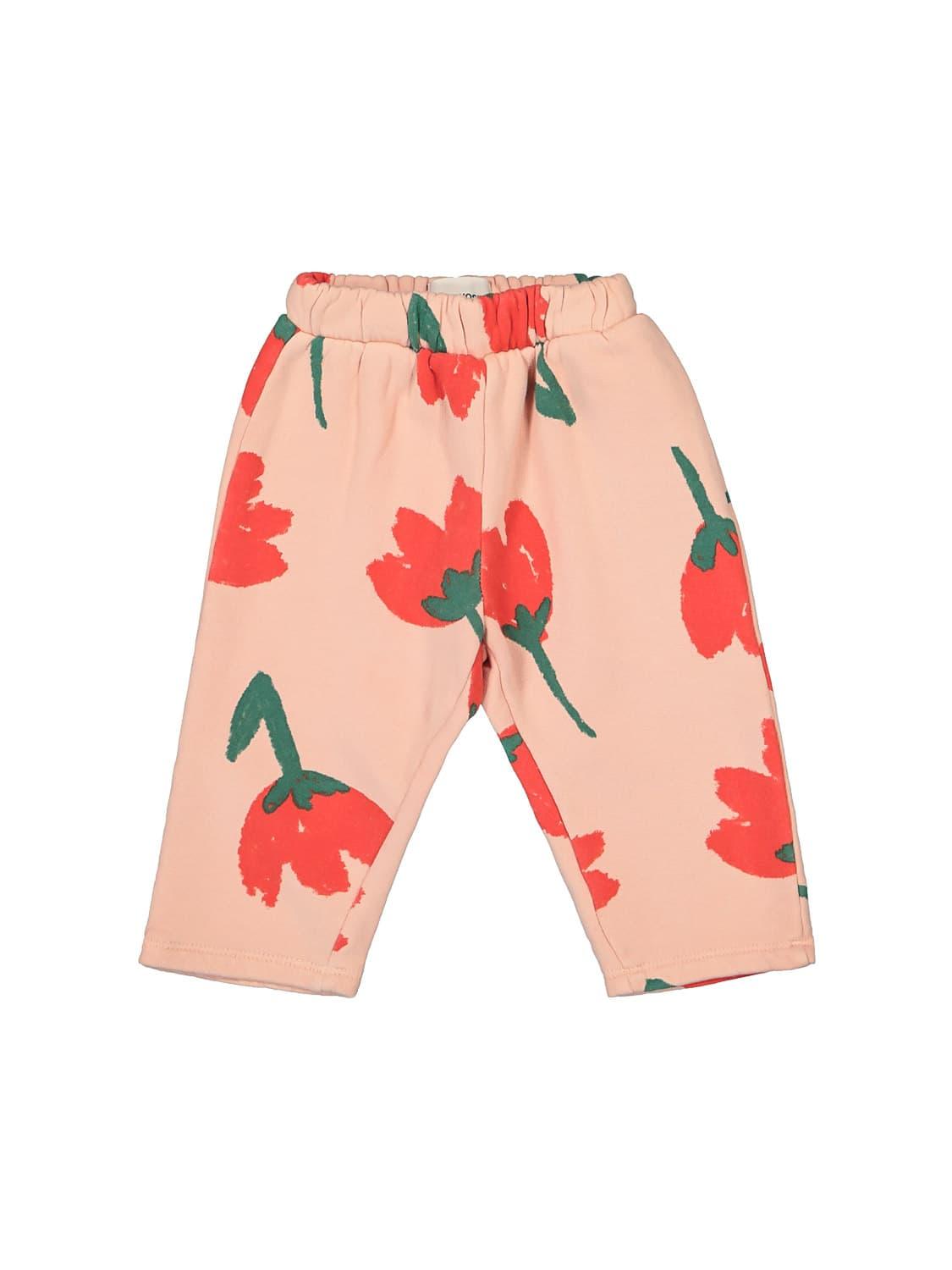 BOBO CHOSES sweatpants Big Flowers Pink for girls | NICKIS.com