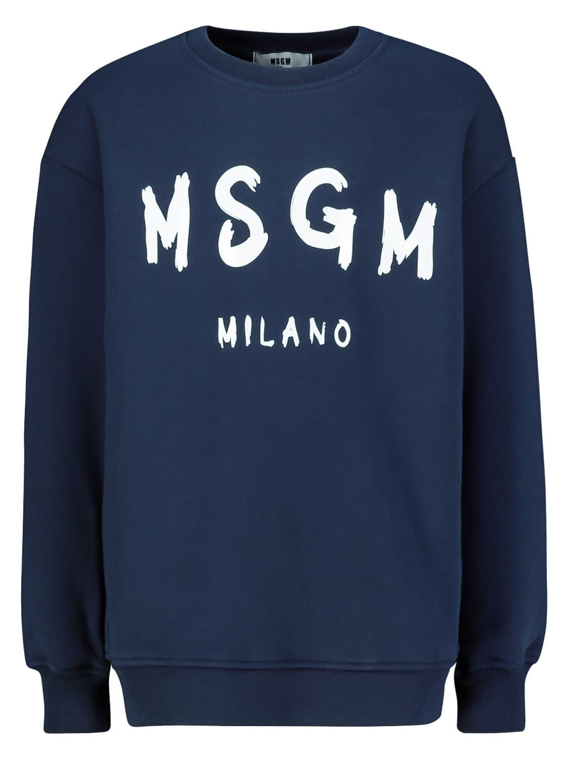 MSGM Sweatshirt Blue | NICKIS.com