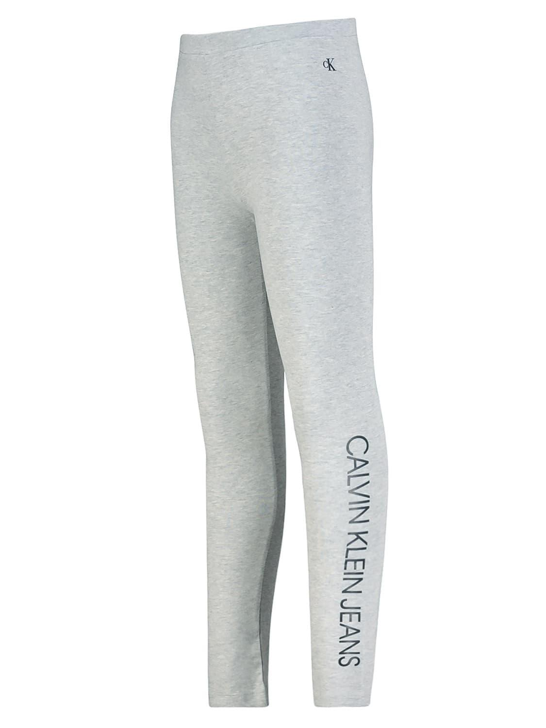 CALVIN KLEIN leggings LOGO Grey for girls | NICKIS.com