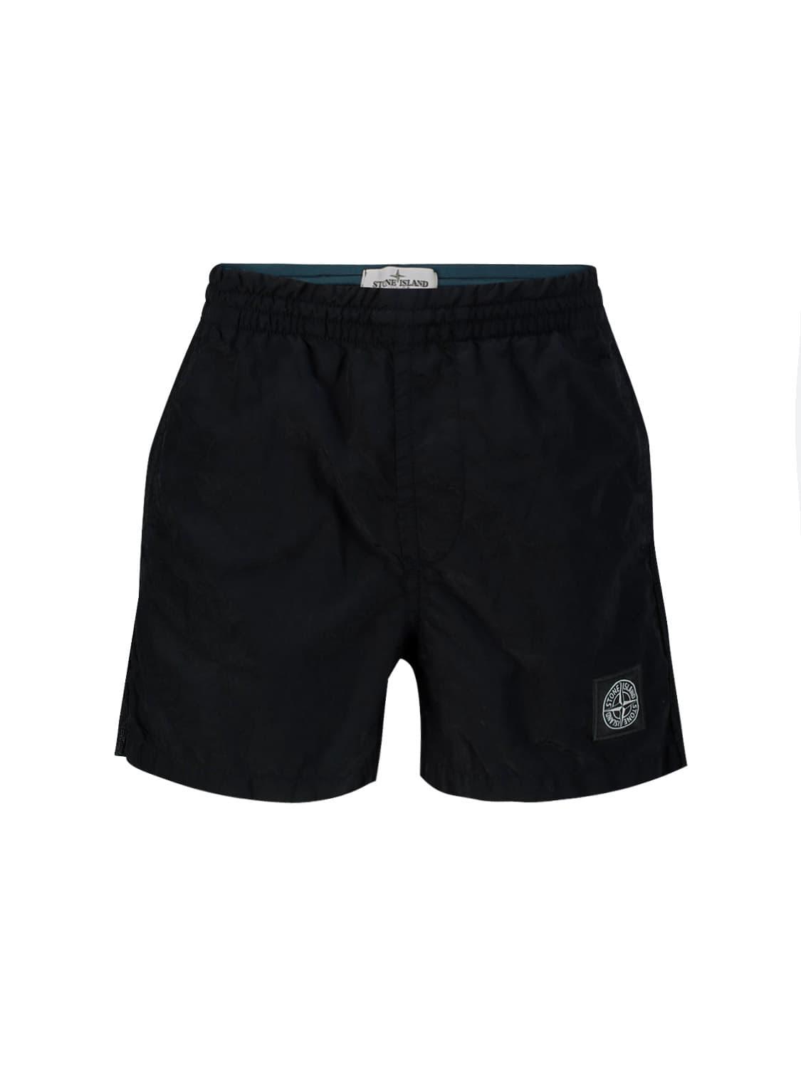 STONE ISLAND JUNIOR swim shorts Black for boys | NICKIS.com