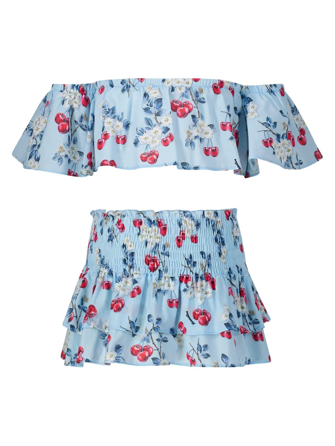 MONNALISA clothing set Light Blue for girls | NICKIS.com