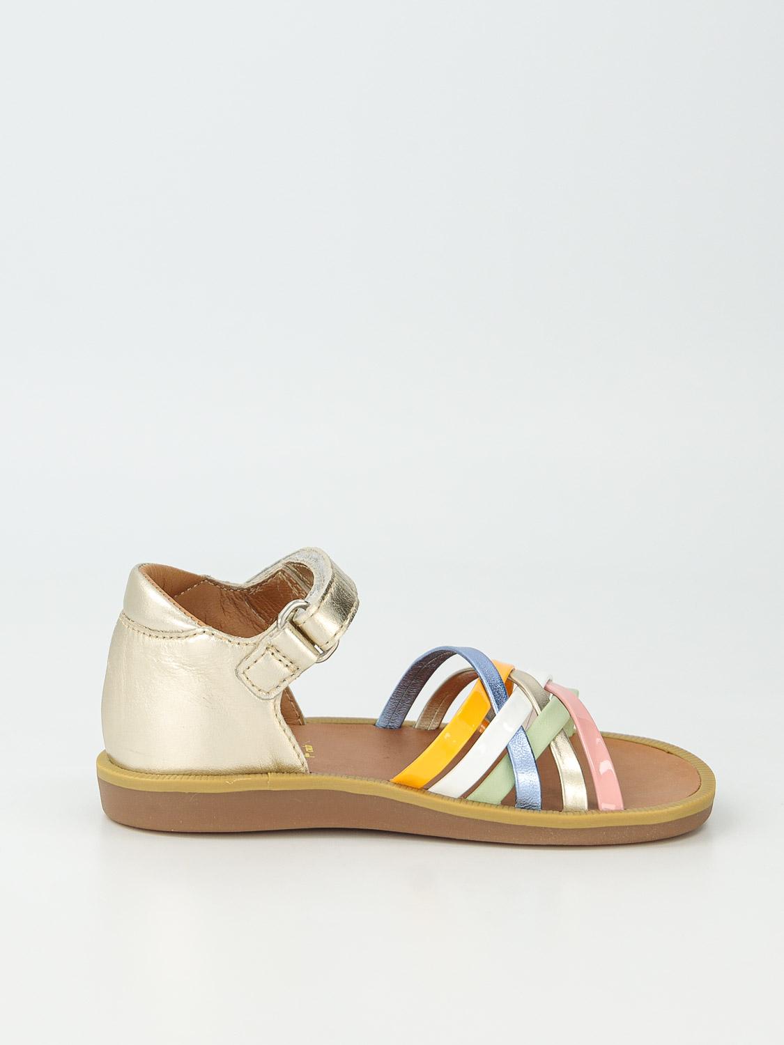 POM D'API sandals Poppy Lux Metallic for girls | NICKIS.com
