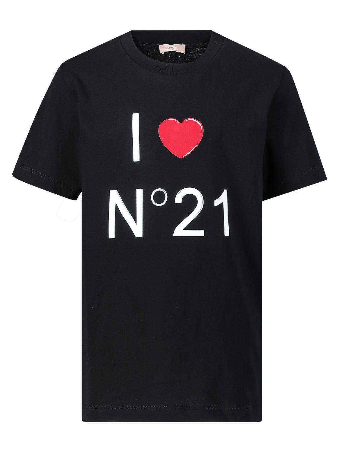 N°21 t-shirt Black for girls | NICKIS.com