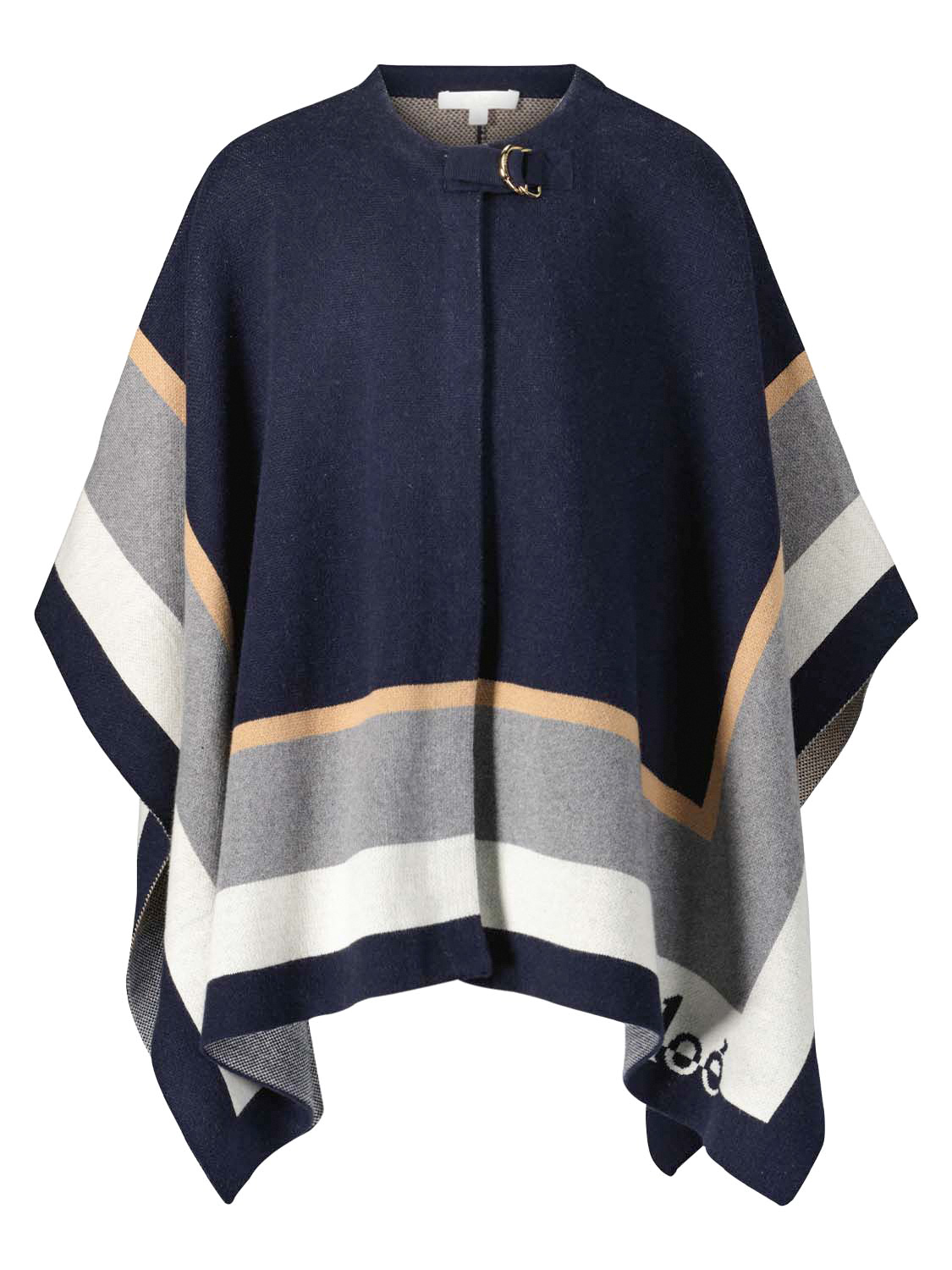 Chloé Kids Navy Blue Poncho For Girls | ModeSens