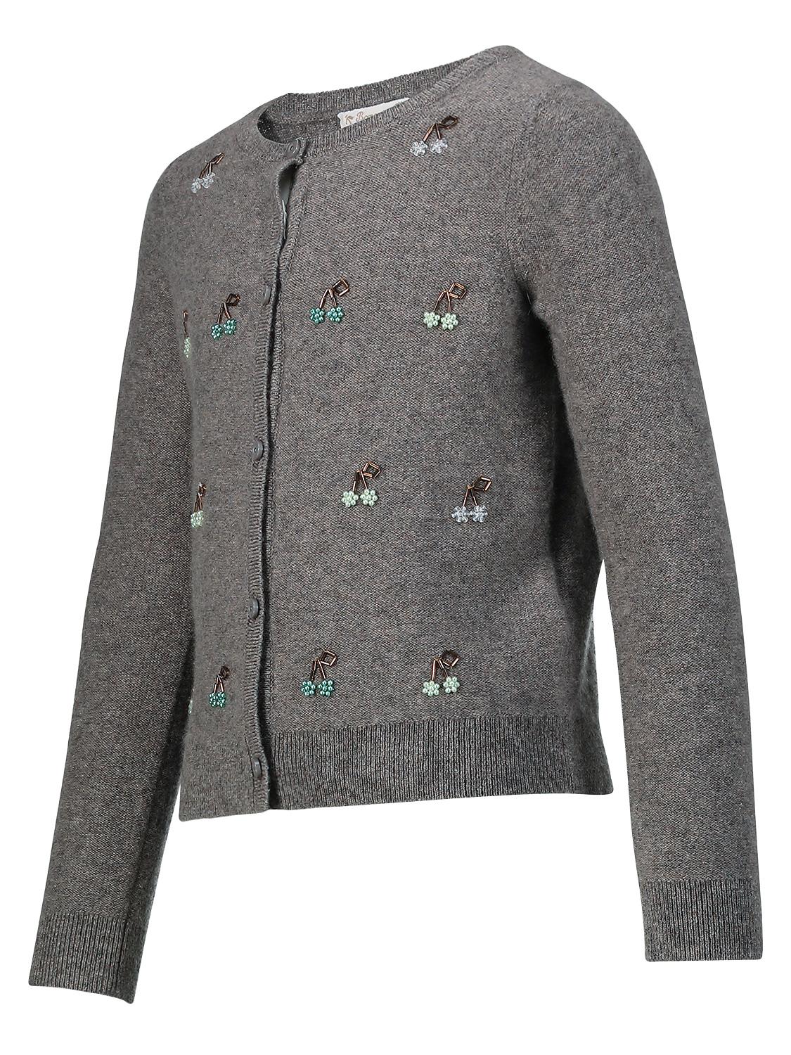 BONPOINT Cashmere cardigan Dounia Grey for girls | NICKIS.com