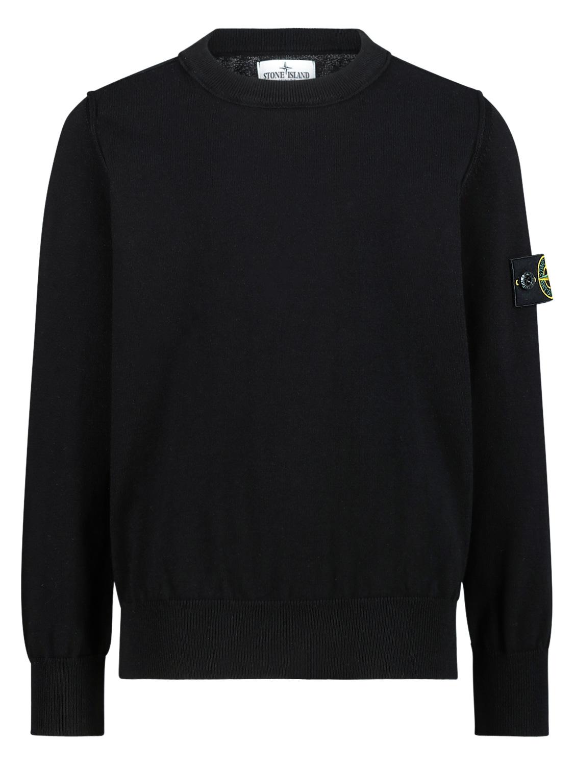 STONE ISLAND JUNIOR Sweaters Black for boys | NICKIS.com